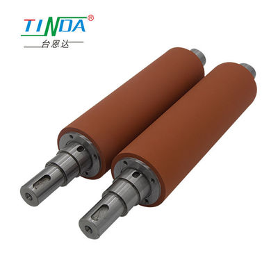 Industrial Grade Heating Rubber Coated Steel Rollers Rubber Roller OEM